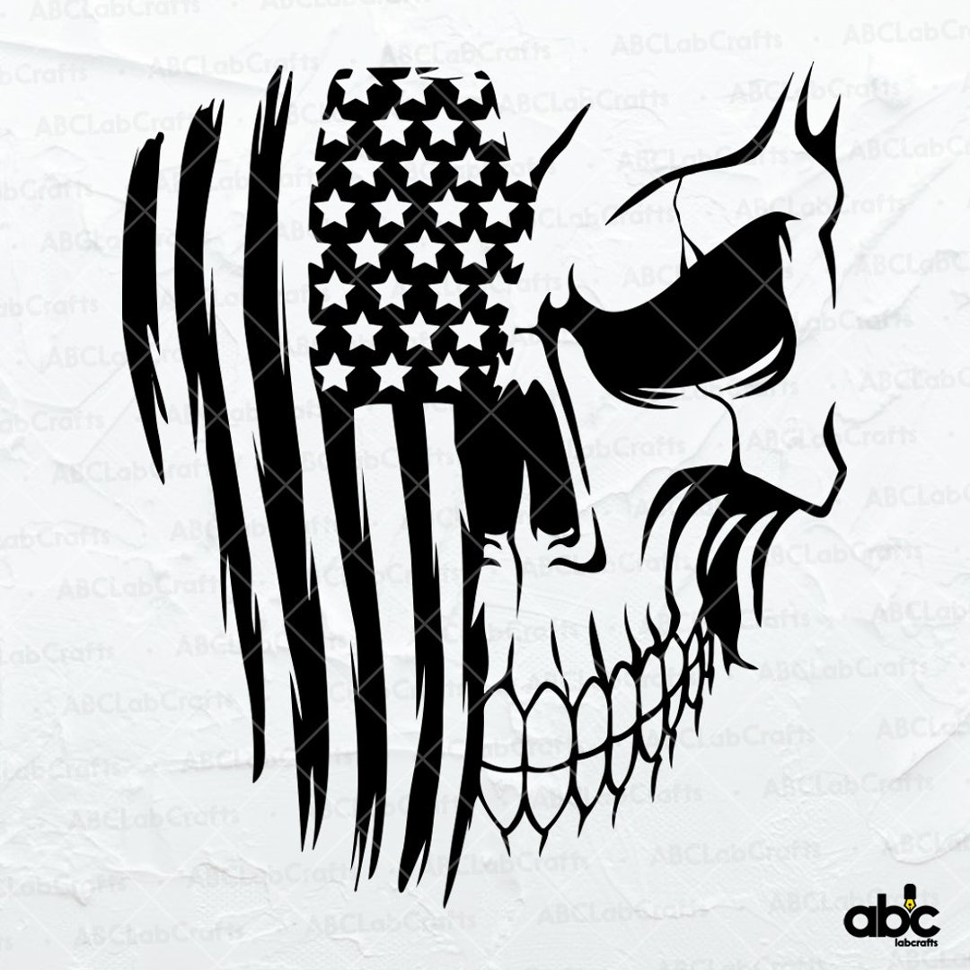 American Flag Skull Svg File | Second Amendment Svg | Patriotic Svg ...