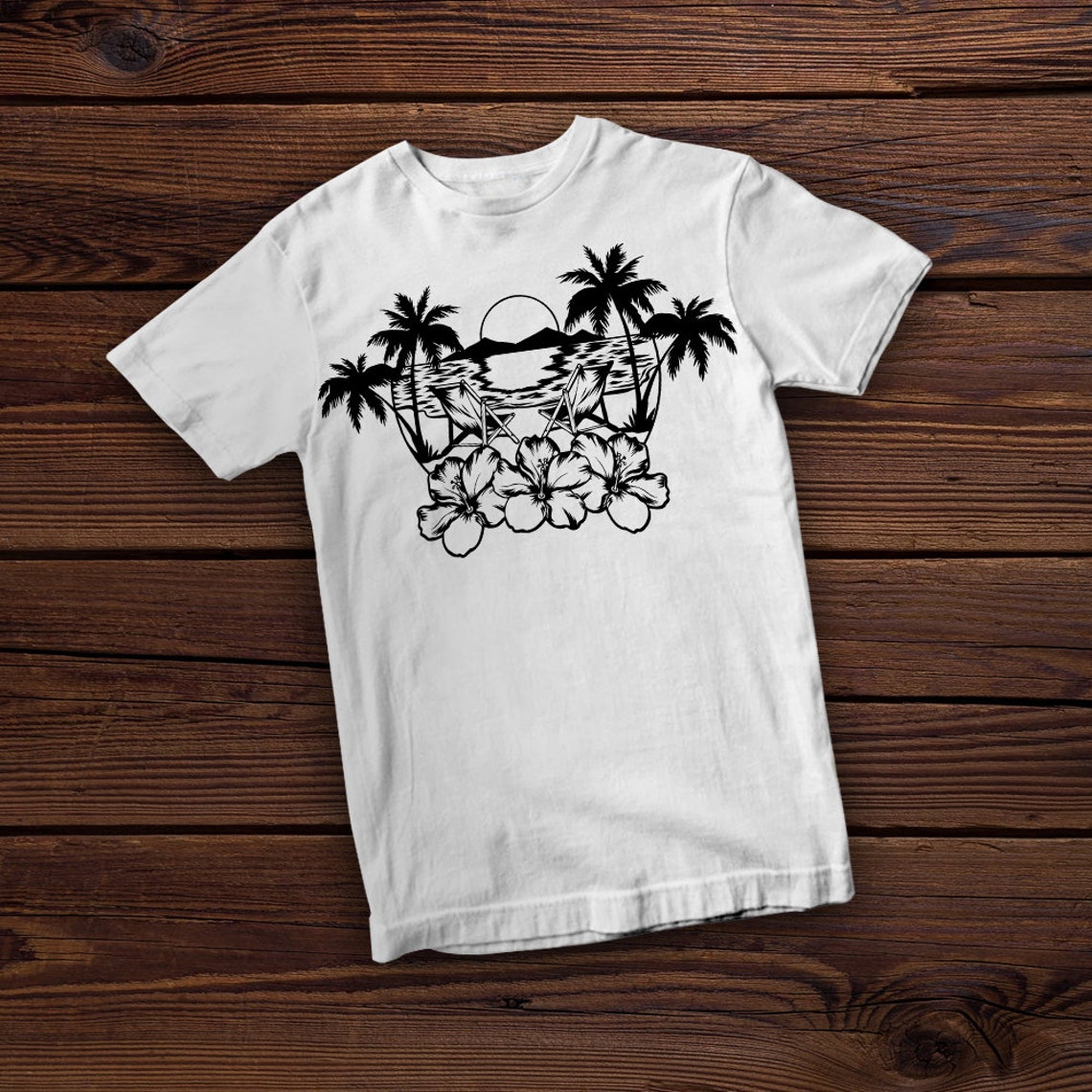 Summer Beach Scene Svg File | Salt Life Svg | Tropical Svg | Island ...
