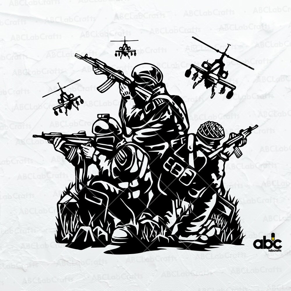 Soldier Svg File | American Troops Svg | United States Military Svg ...