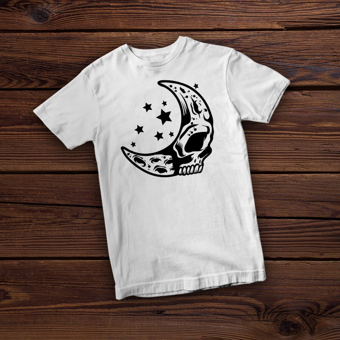 Skull Moon Svg File | Celestial Svg | Occult Svg | Moon Svg | Celestial ...