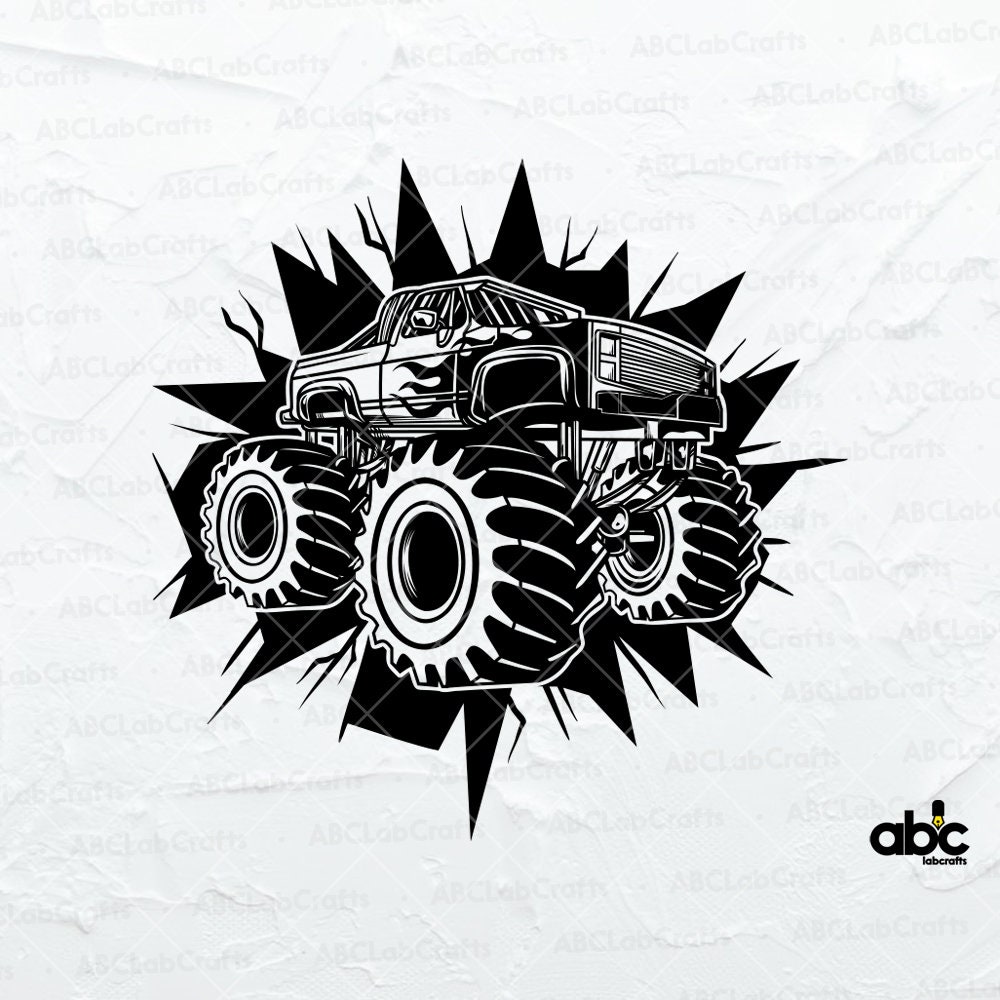 Monster Truck Svg File | Monster Truck Files for Cricut | Monster Truck ...