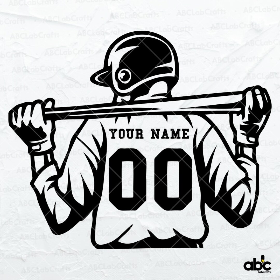 Baseball Player Svg File | Personalized Name Svg | Baseball Team Svg ...