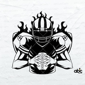 Football Player Svg File | Watch Out He's a Beast Svg | Football Svg ...