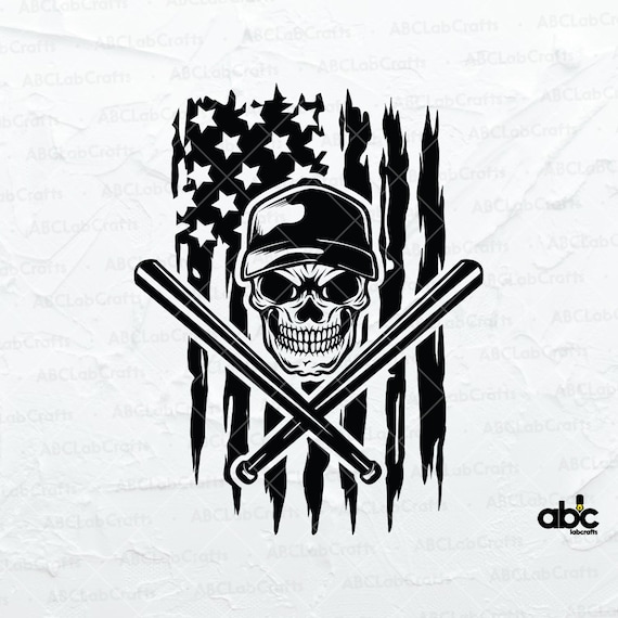 Drawing & Illustration Baseball Skull Svg Skull Baseball Svg Softball ...