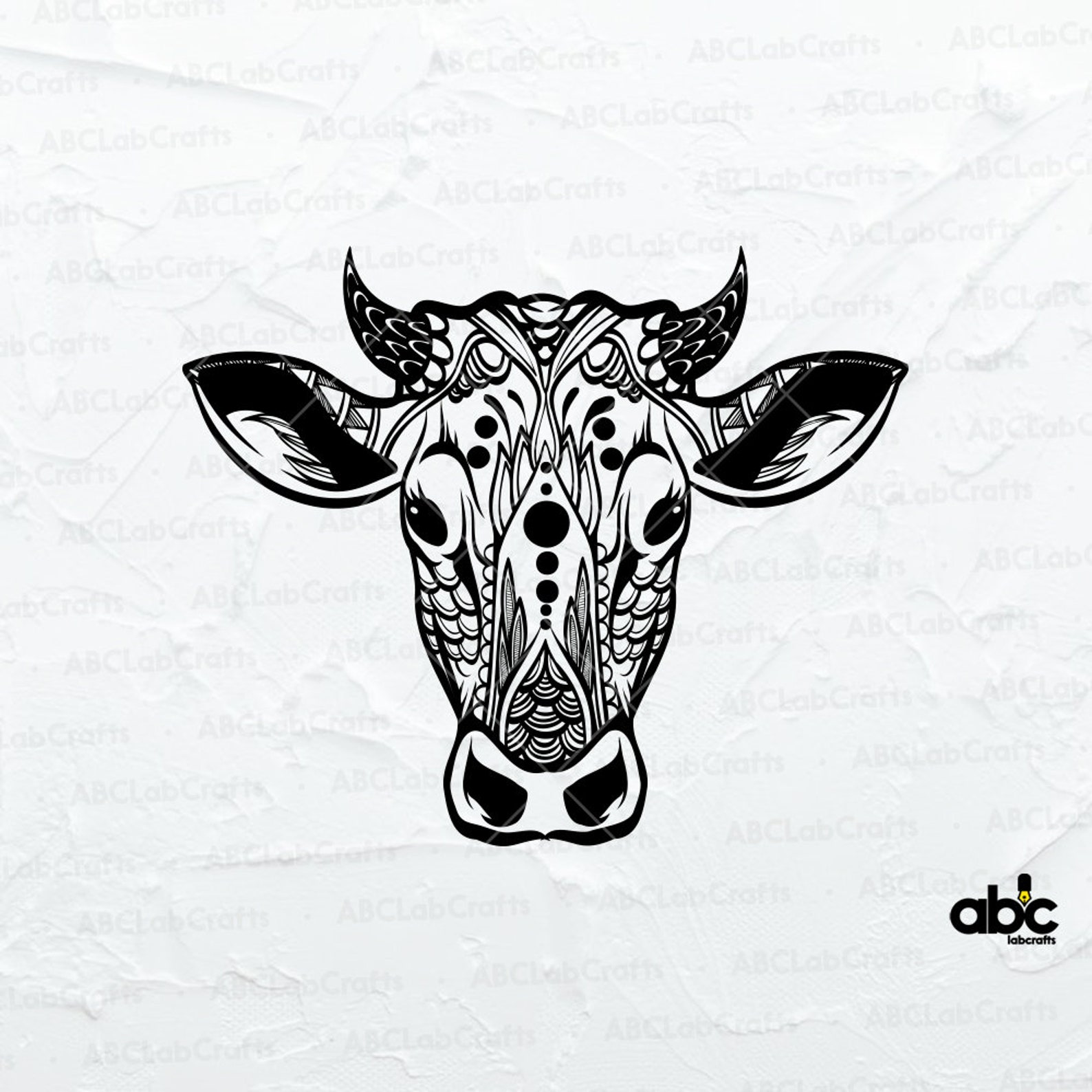 Mandala Cow Svg File Mandala Animal Svg Cow Stickers Cow - Etsy