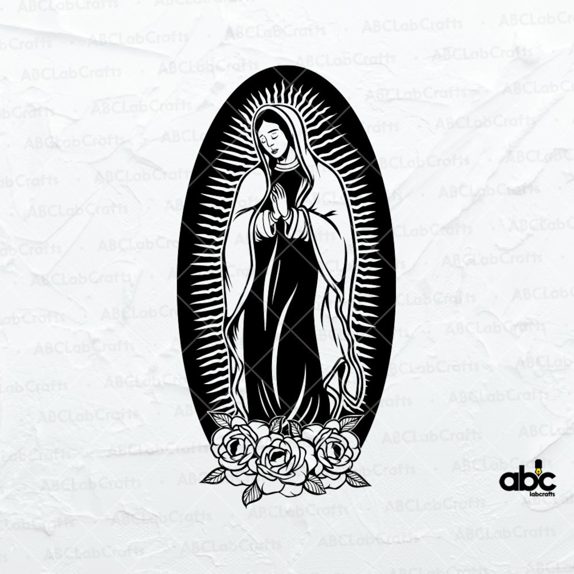 Floral Virgin Mary Svg File | Mary Mother of God Svg | Virgen De ...