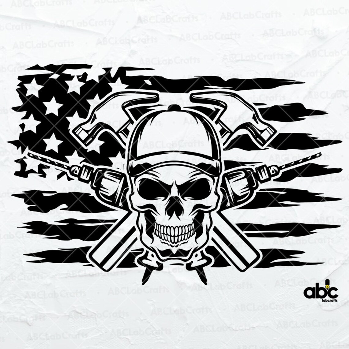 US Carpenter Skull Svg | US Carpenter Svg | Repair Svg | Carpenter Dad ...