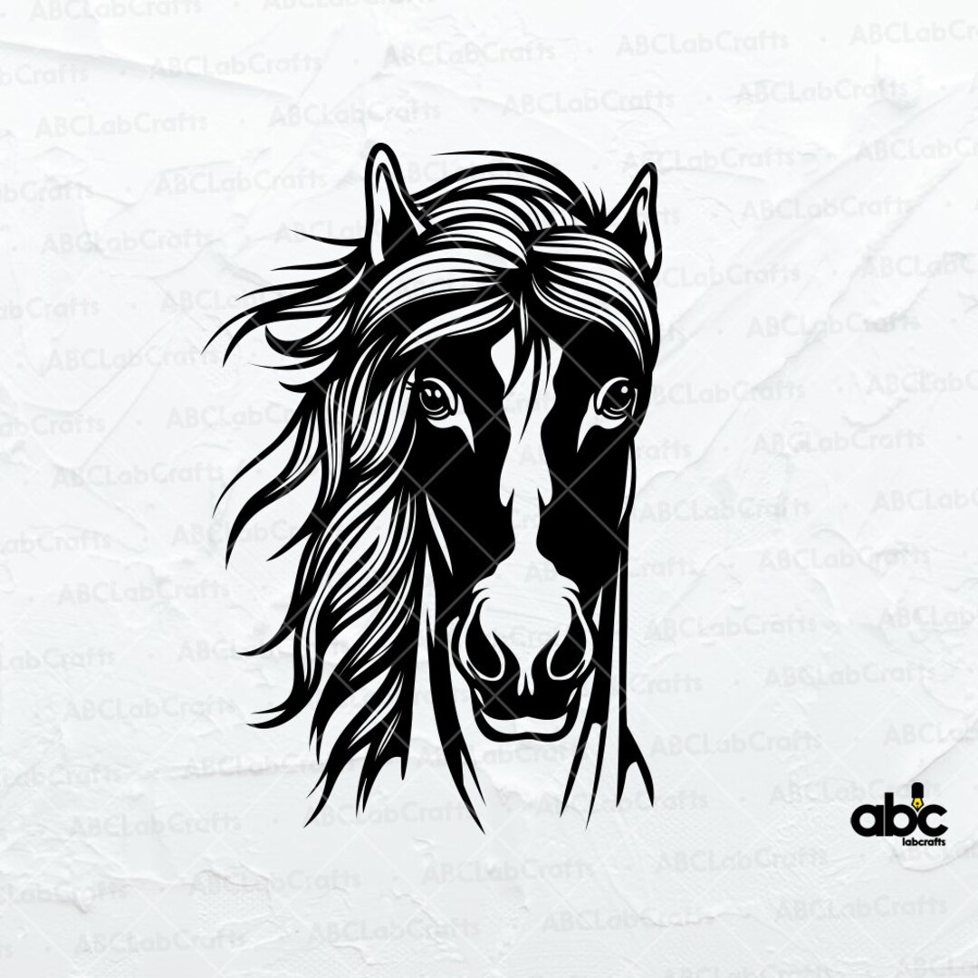 Horse Svg File Animal Face Horse Clipart Horse Cut File Horse Png Farm ...