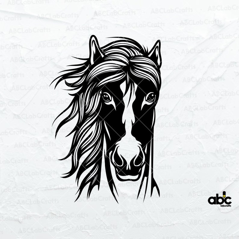 Horse Svg File Animal Face Horse Clipart Horse Cut File - Etsy