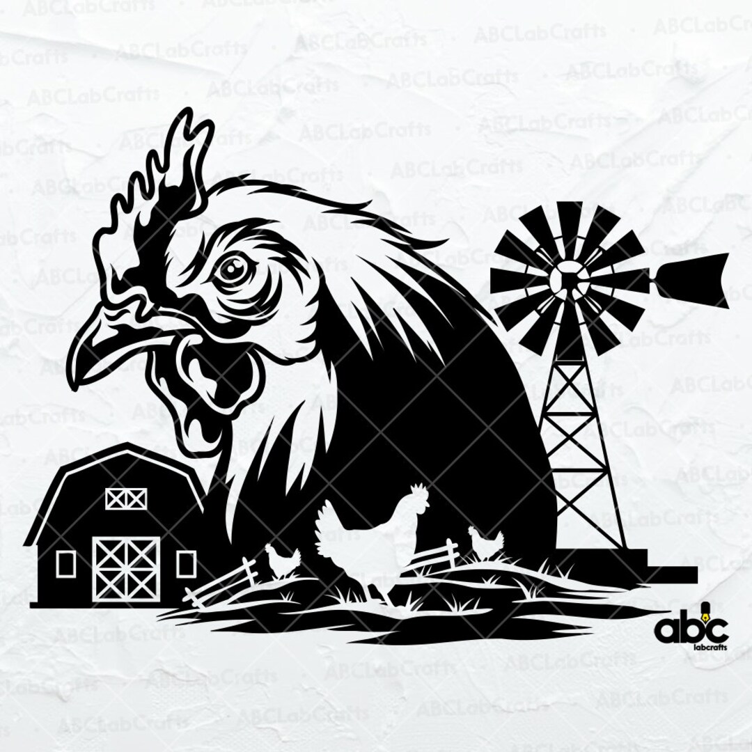 Farm Chicken Svg File | Farm Animal | Farm Chicken Png | Farm Life Svg ...
