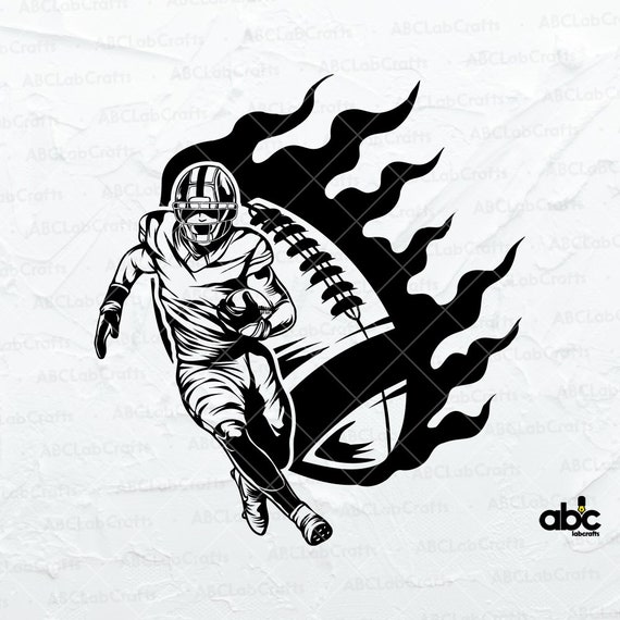 Football Player Svg File Football Player Png Football - Etsy
