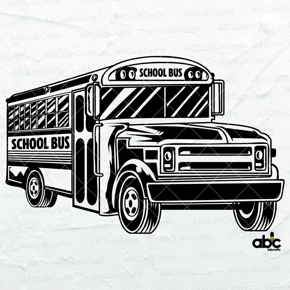School Bus Svg File | Yellow Bus Svg | Student Transport Svg | School ...
