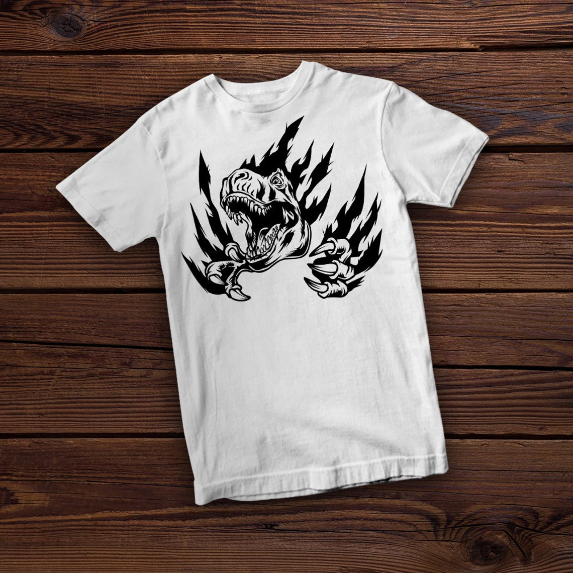 Raptor Scratch in the Wall Svg File | Velociraptor Dinosaur ...