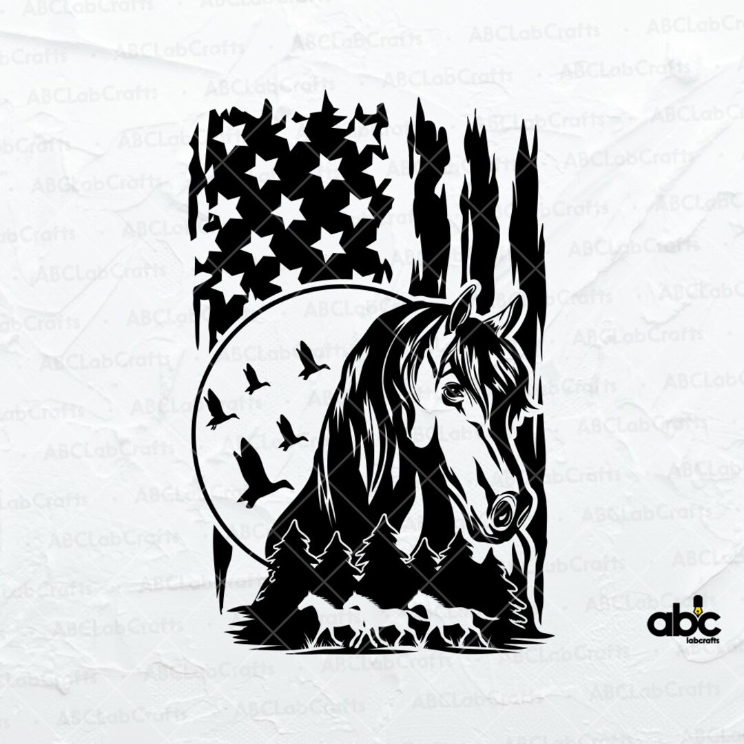 US Mustang Horse Svg File | Running Horse Svg | Horse File for Cricut ...