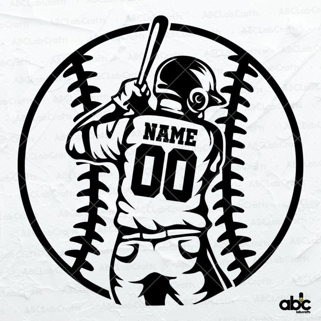 Personalized Name Baseball Player Svg File | Baseball Team Svg ...