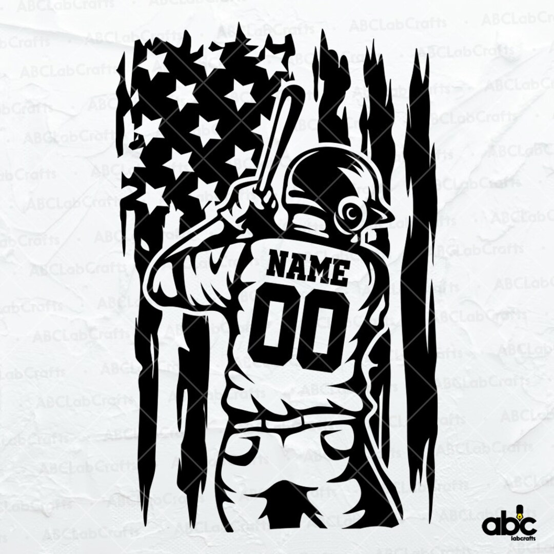 US Baseball Player Svg File | Personalized Name Svg | Baseball Team Svg ...