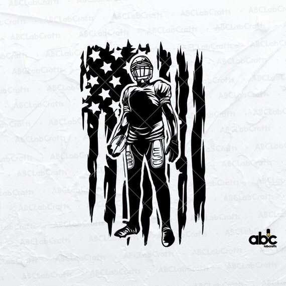 US Football Player Svg File Football Sport Svg US Football | Etsy