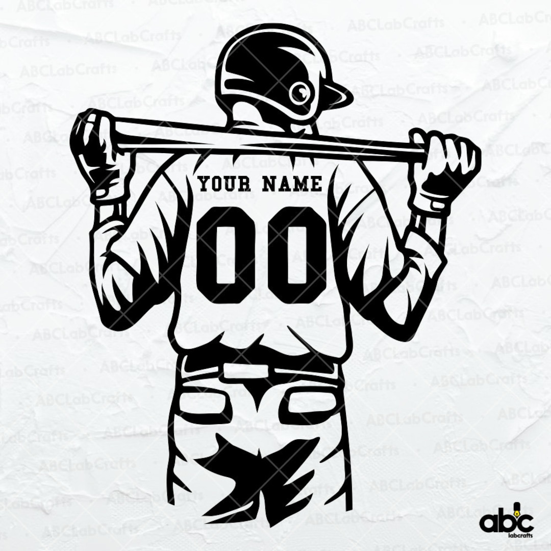 Baseball Player Svg File | Personalized Name Svg| Baseball Team Svg ...