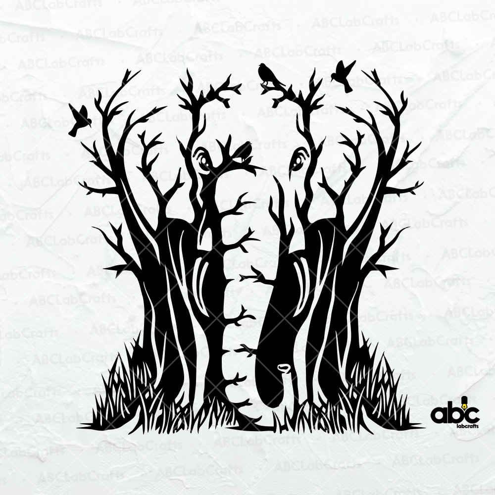 Tree Elephant Svg File | Elephant Svg | Safari Svg | African Animal Svg ...