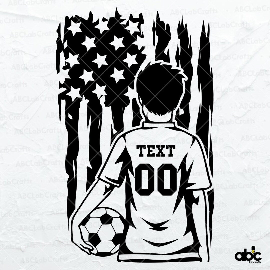 US Soccer Kid Player Svg File | Personalized Soccer | Soccer Clipart ...