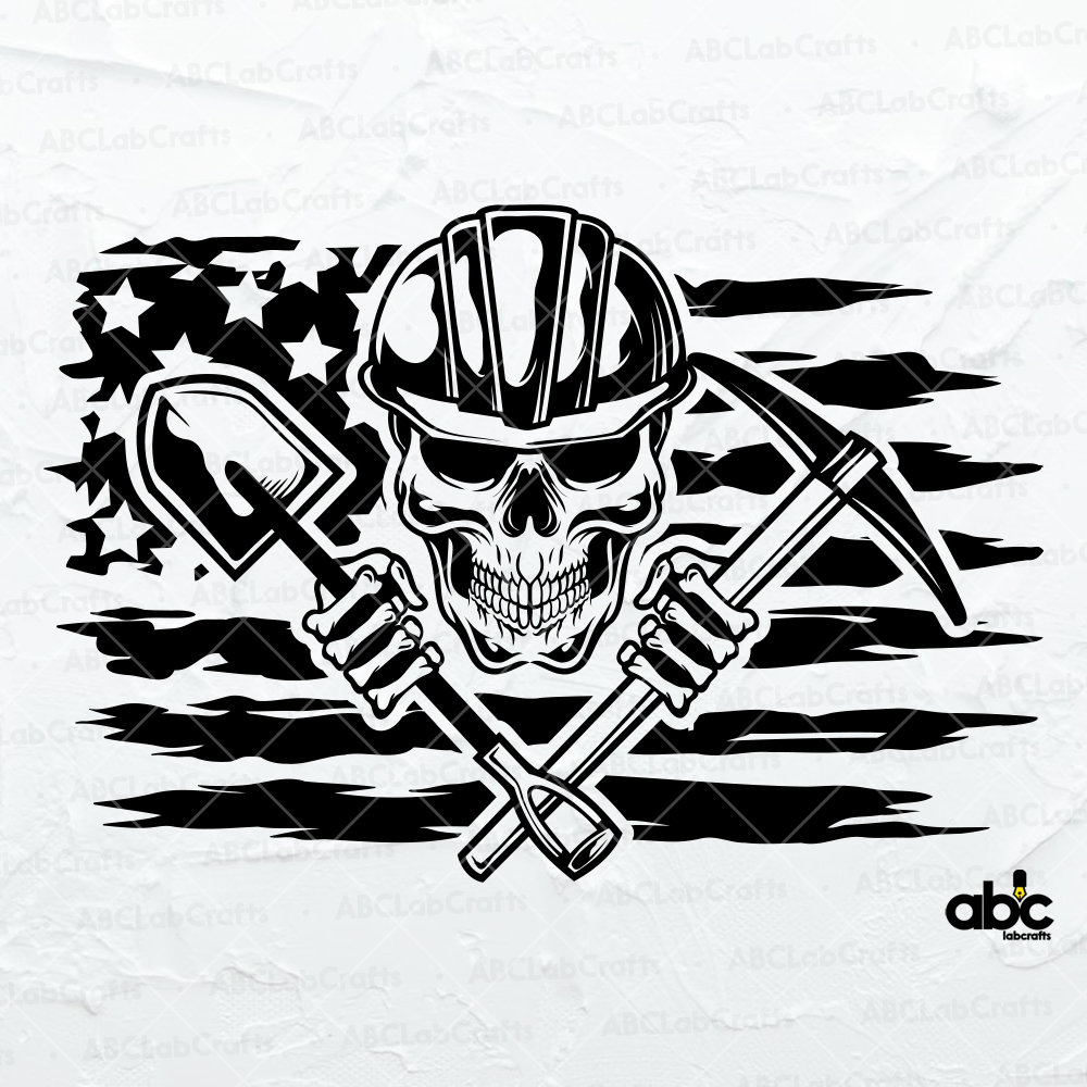 US Mining Skull Svg File Miner Skull Svg Coal Mining Svg - Etsy New Zealand