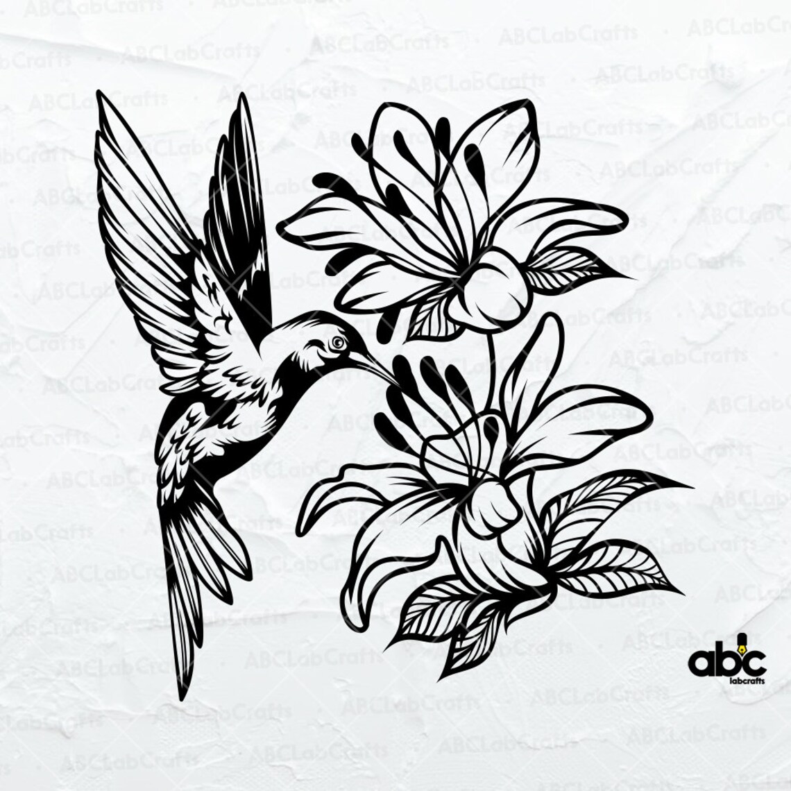 Hummingbird Flowers Svg File Florals Svg Hummingbird - Etsy