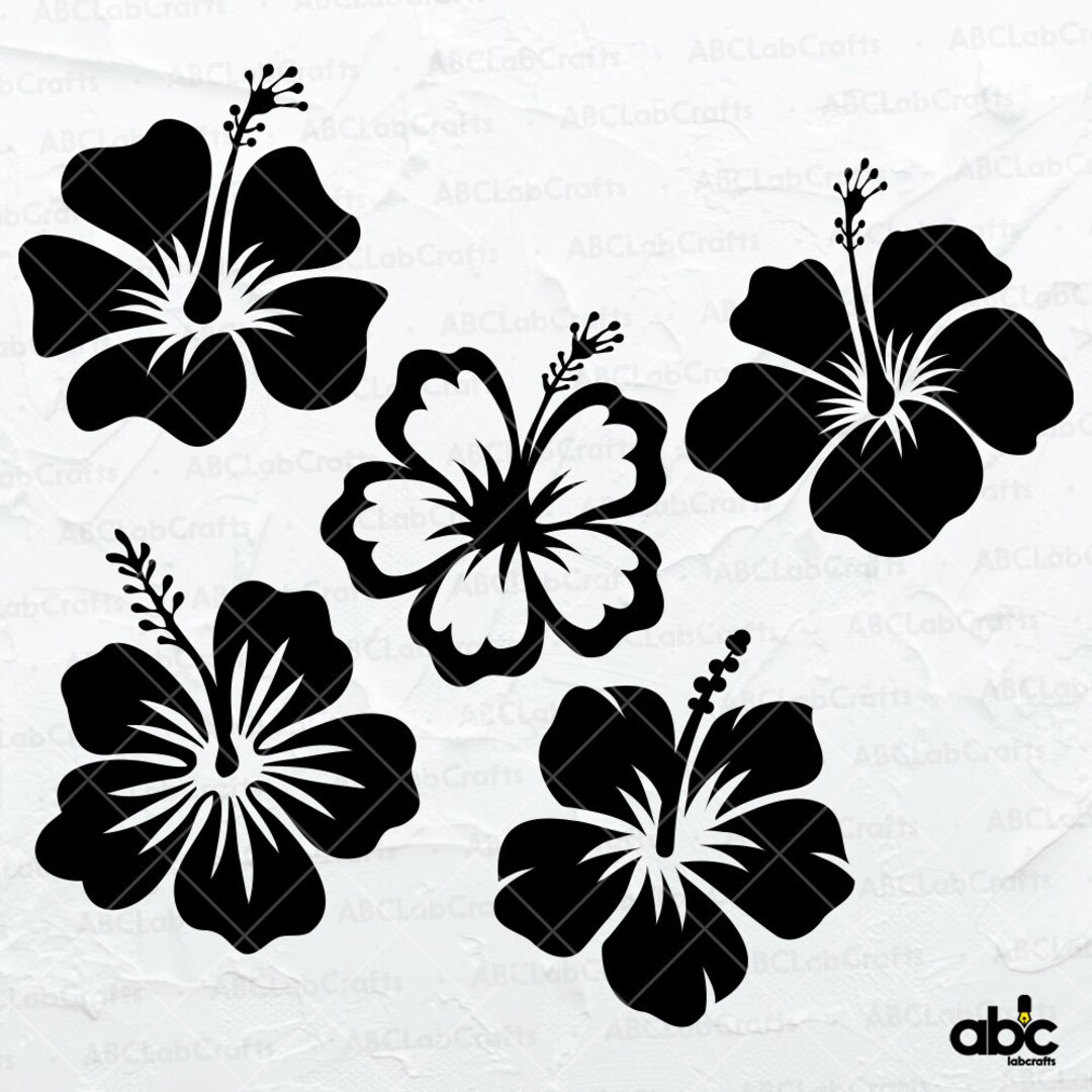 Hibiscus Svg Bundle | Hawaii Flowers Svg | Tropical Flowers Png ...