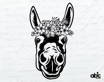 Donkey Svg, Donkey Clipart, Donkey Face Svg, Donkey Head Svg, Farm Svg ...