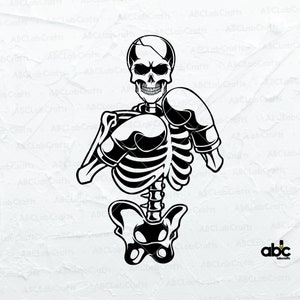 Boxing Skeleton Svg File | Skull Boxer Svg| Fighter Fight Punch | Boxer ...