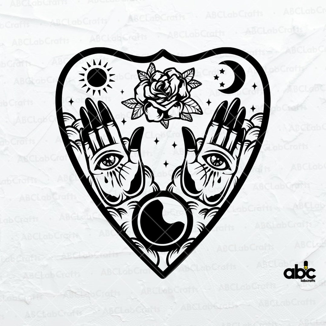Ouija Planchette Svg File Halloween Svg Dead Spirit Game Ouija Spirit ...