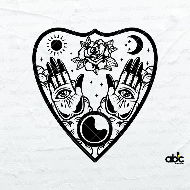 Ouija Planchette Svg File | Halloween Svg | Dead Spirit Game | Ouija ...
