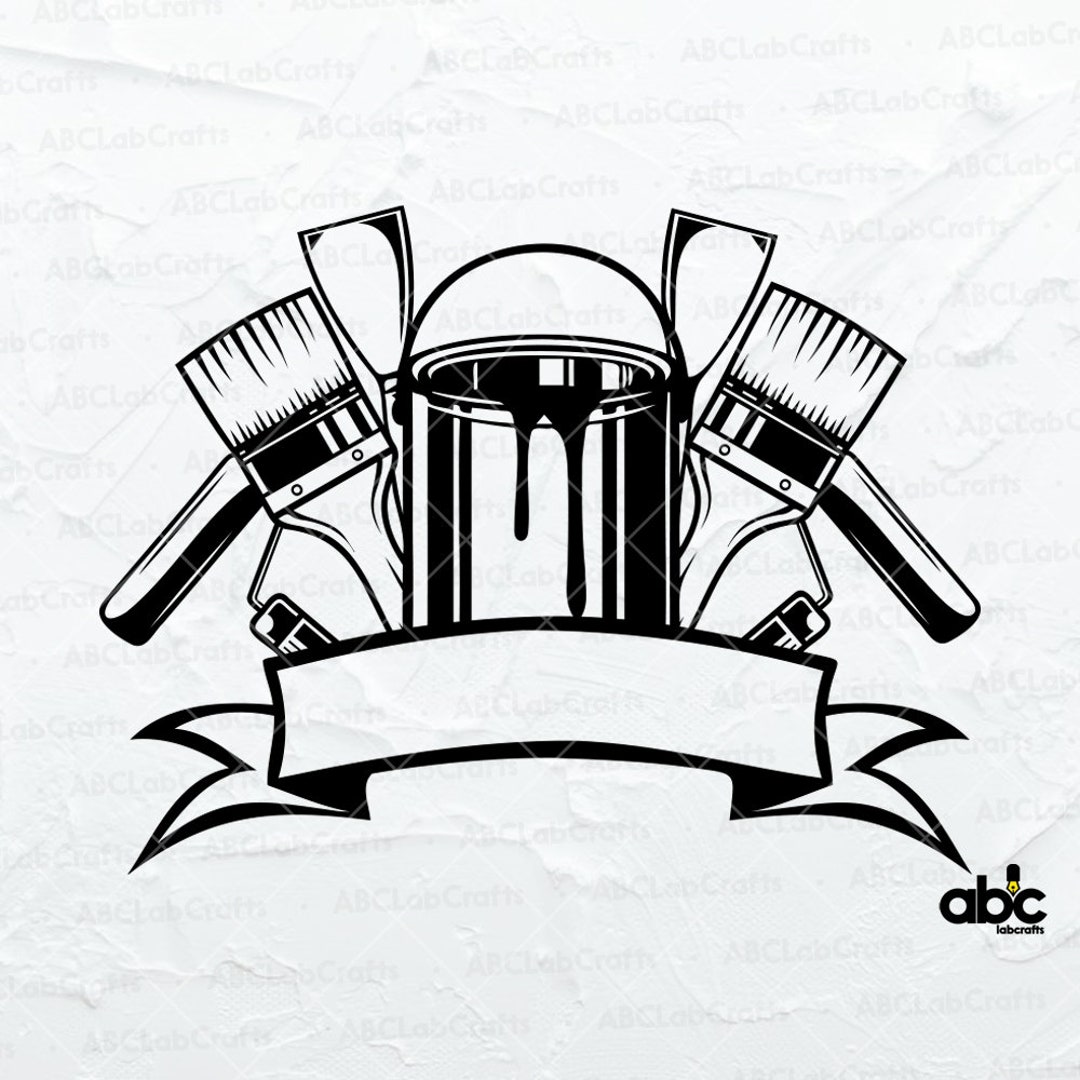 Wall Painting Tools Svg File | Painting Tools Clipart | Paint Roller ...