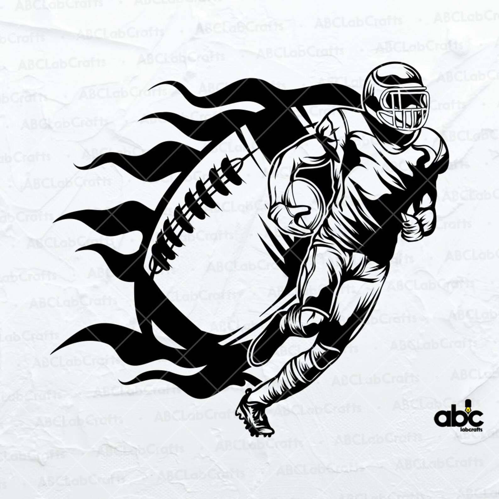 Football Player Svg File Football Cutfile Football Shirt - Etsy