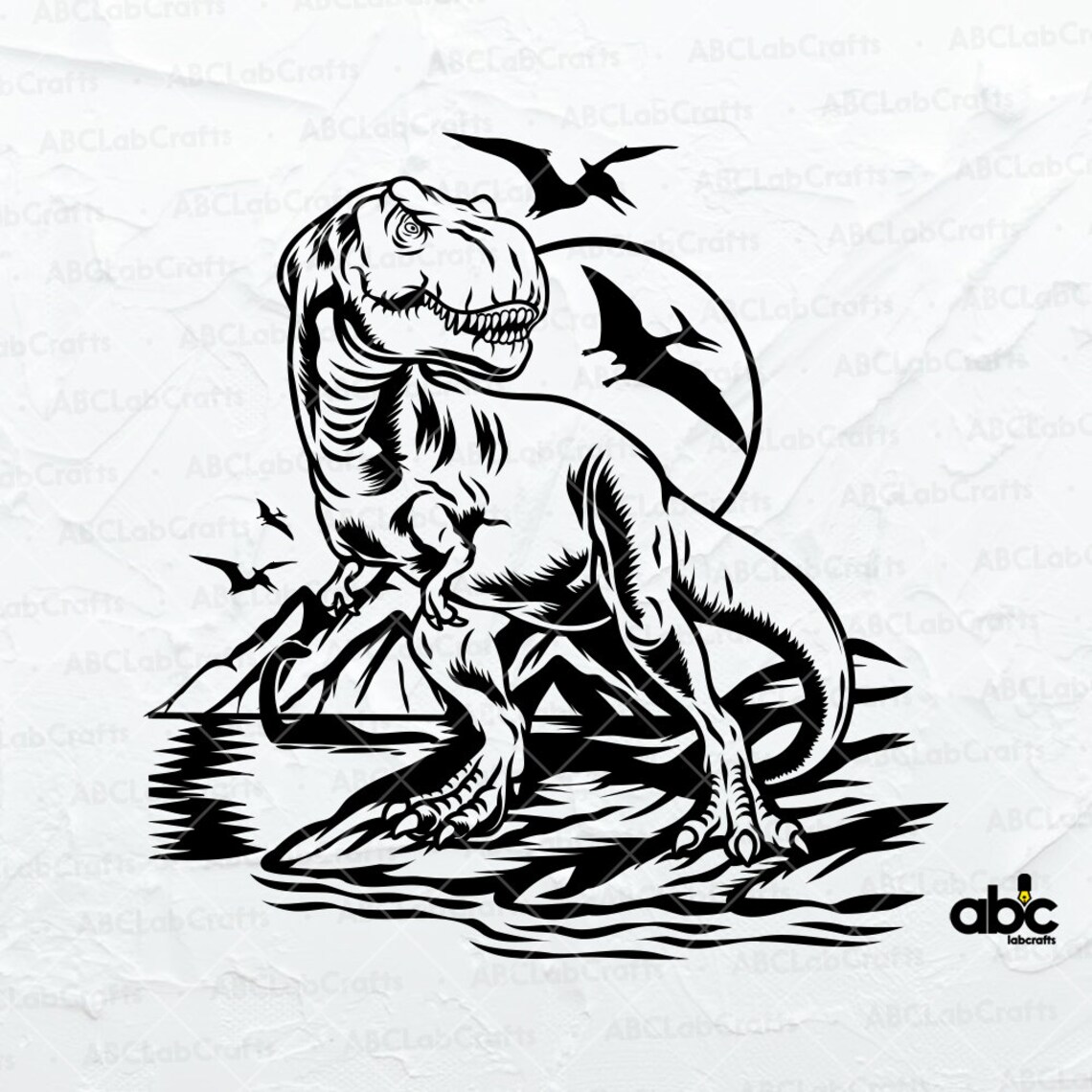 Land of the Dinosaurs Svg File | Prehistoric Animal Svg | Tyrannosaurus ...