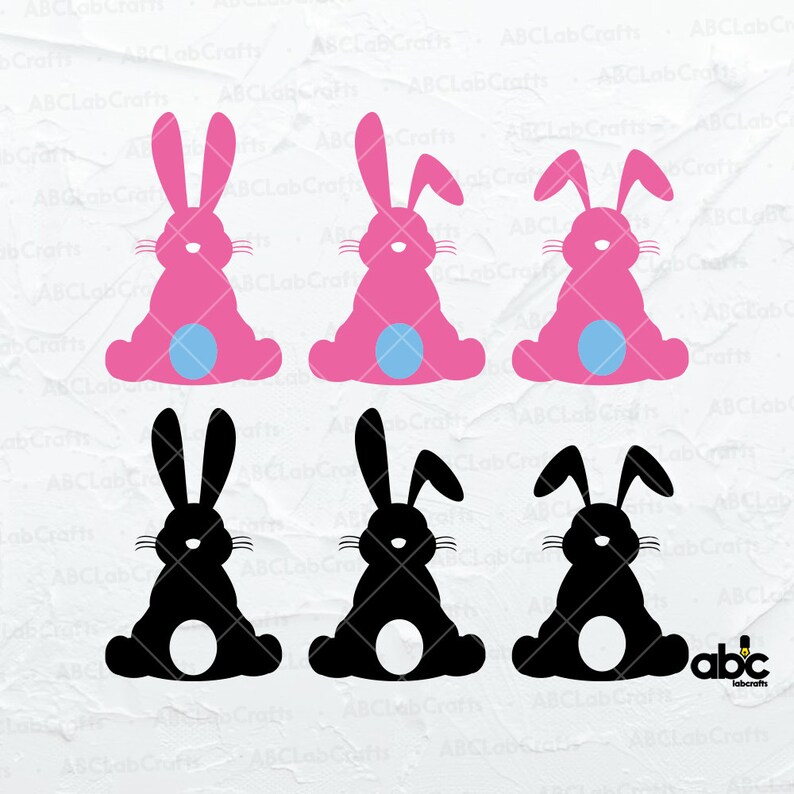 Bunny Svg File Easter Egg Svg Three Bunnies Svg Easter - Etsy