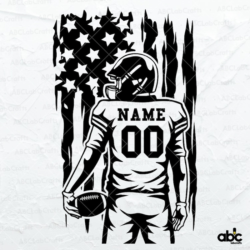 Football Player Svg - Etsy