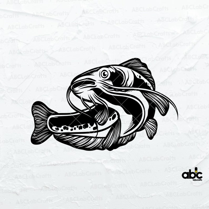Catfish Clipart Svg File Catfish Fishing Svg Angling Life - Etsy