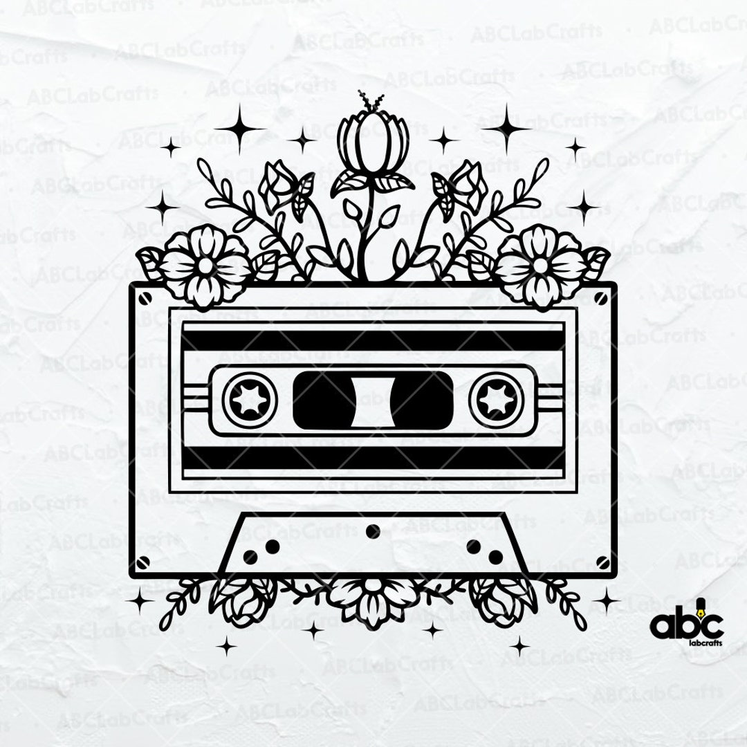 Floral Cassette Tape Svg File | Vintage Soul Svg | Vintage Soul Png ...