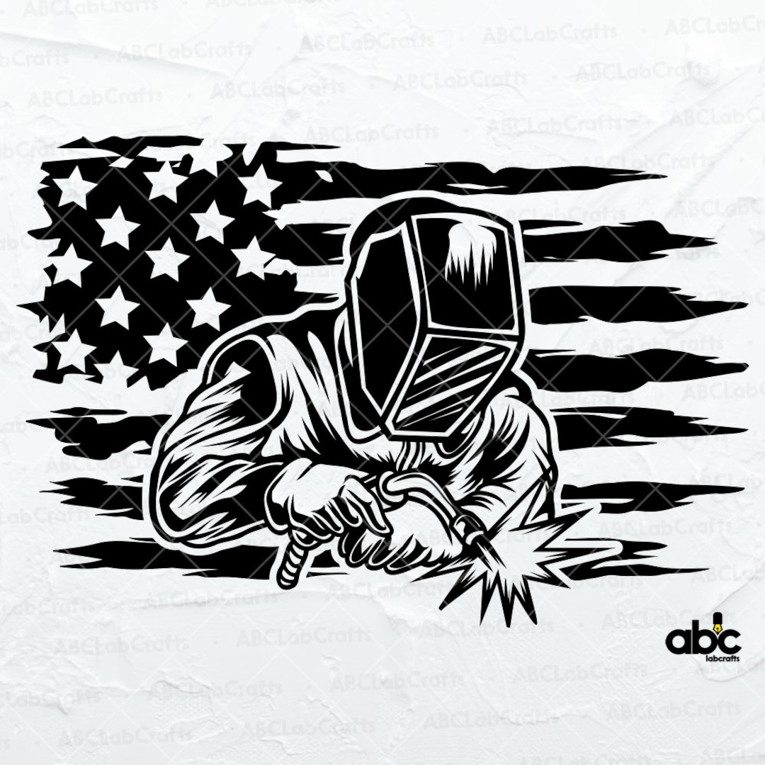 Welding USA Flag Svg File | Ironworker Svg | Pipefitter Svg | American ...
