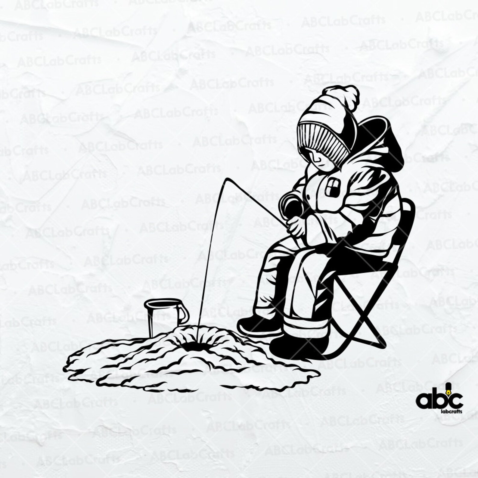 Ice Fishing Svg File Ice Fisher Svg Winter Fishing Svg Fishing Outdoor ...