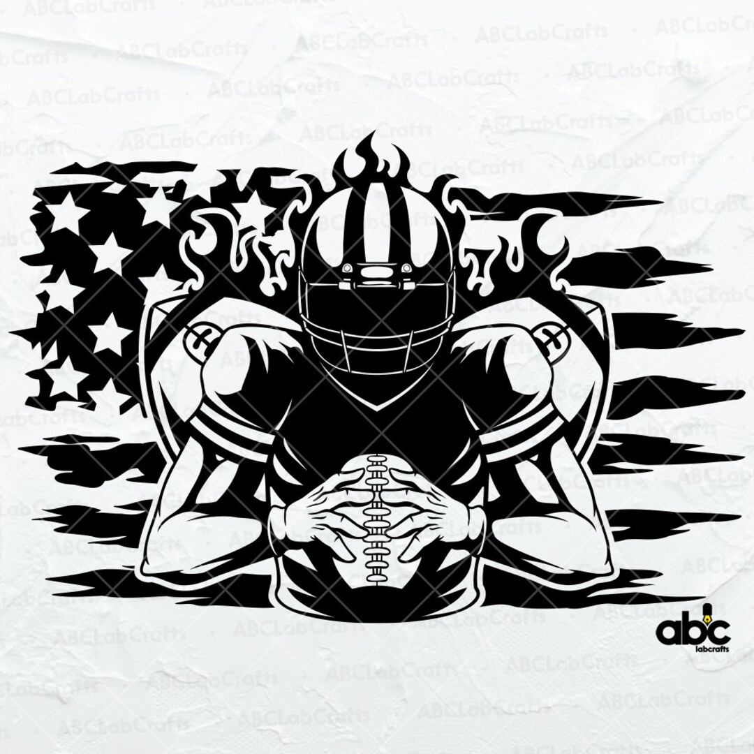 US Football Player Svg File | Watch Out He's a Beast Svg | Football Svg ...