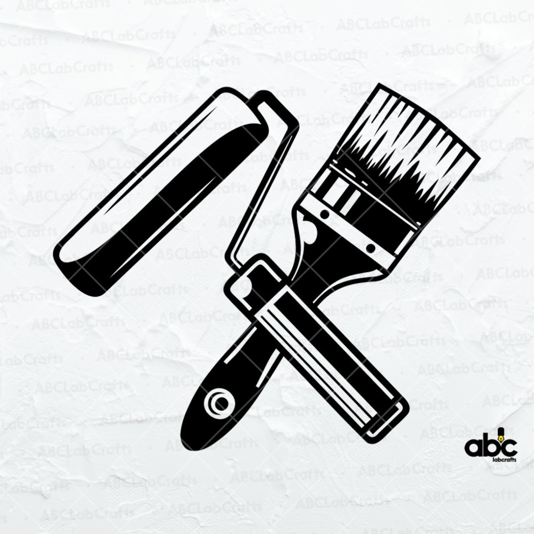Paint Brush Svg File | Painter Work Svg | Paint Brush Roller Svg ...