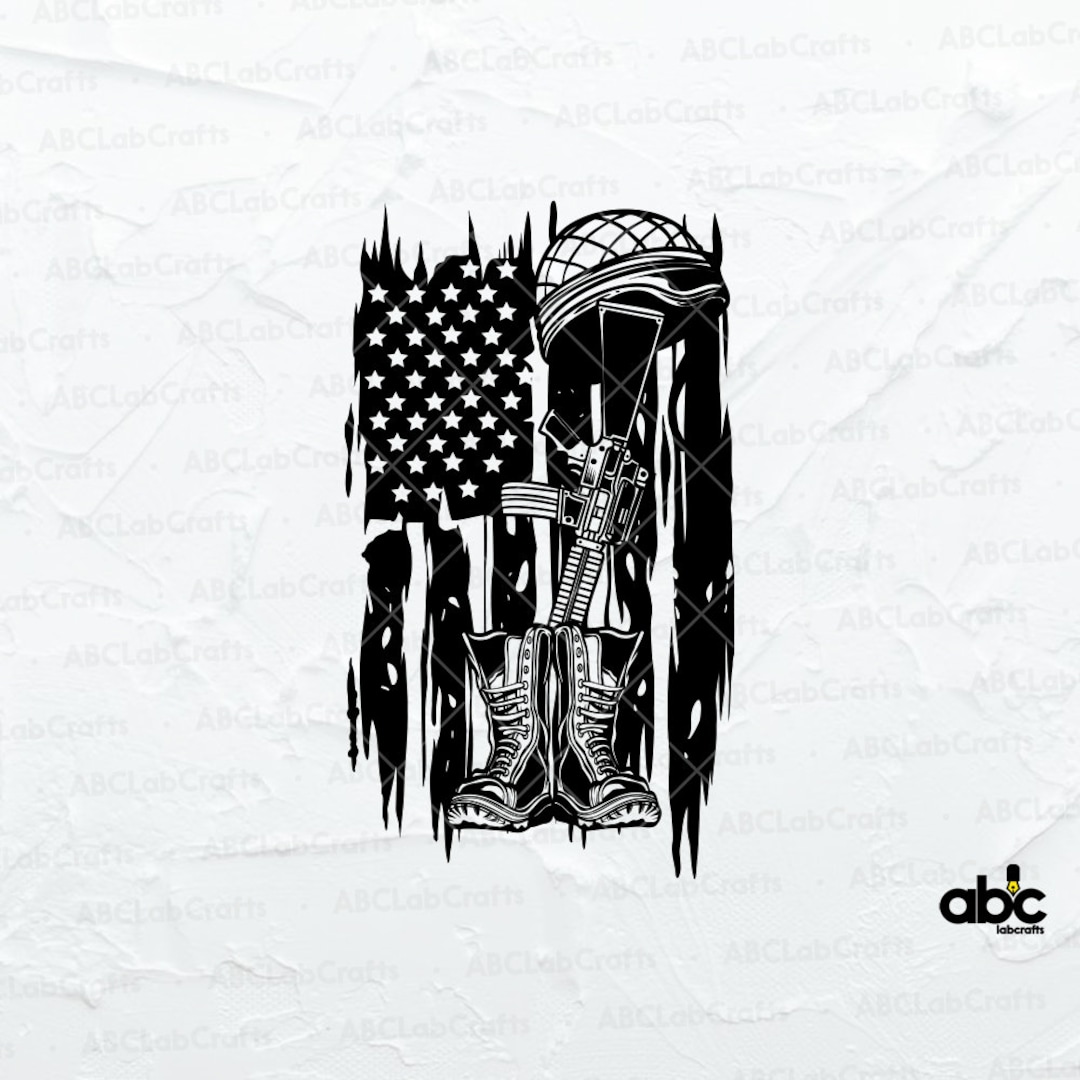 Fallen Soldier Tribute Svg | Patriotic Svg | Military Svg | US Veteran ...