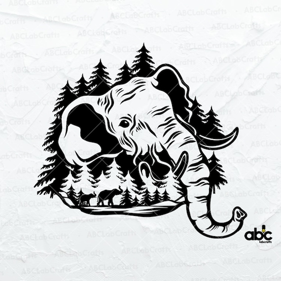 Outdoor Scene Elephant Svg Outdoor Svg Adventure Svg | Etsy
