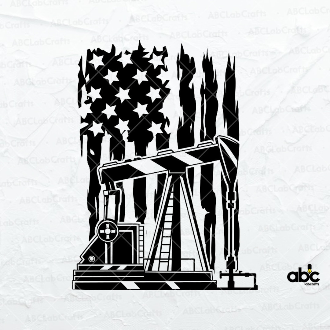 US Oil Rig Svg File | Oil Derrick Svg | Oil Field Svg | Oil Pump Svg ...