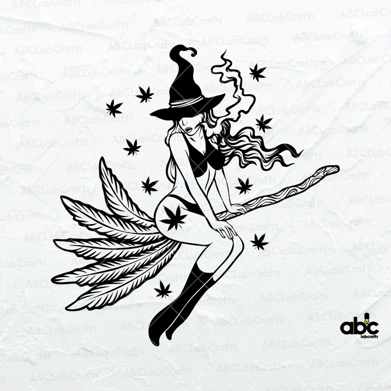 Cannabis Witch Svg File Cannabis Svg Smoke Marijuana Svg - Etsy