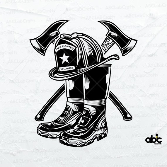 Fire Fighter Gear Svg File Fire Fighter Boots Svg - Etsy
