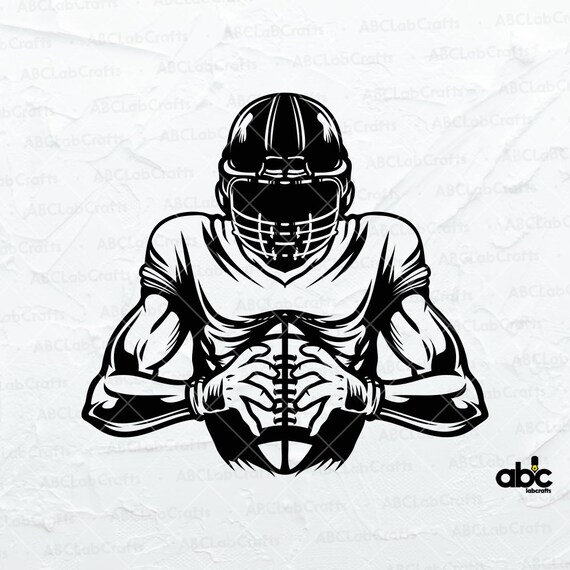 American Football Player Svg File Football Season Svg | Etsy