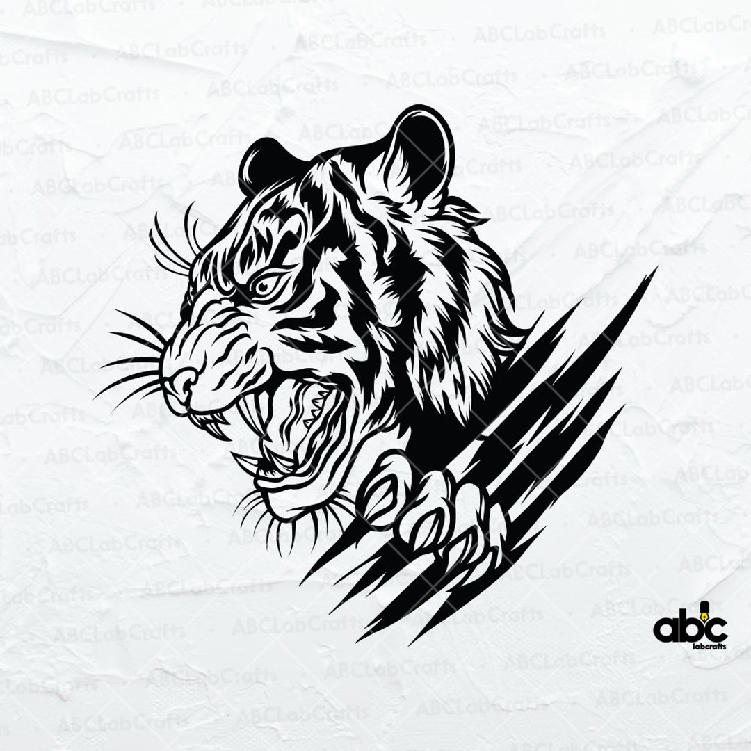 Tiger Scratch Svg File | Tiger Animal Svg | Tiger Look Svg | Tiger Cut ...
