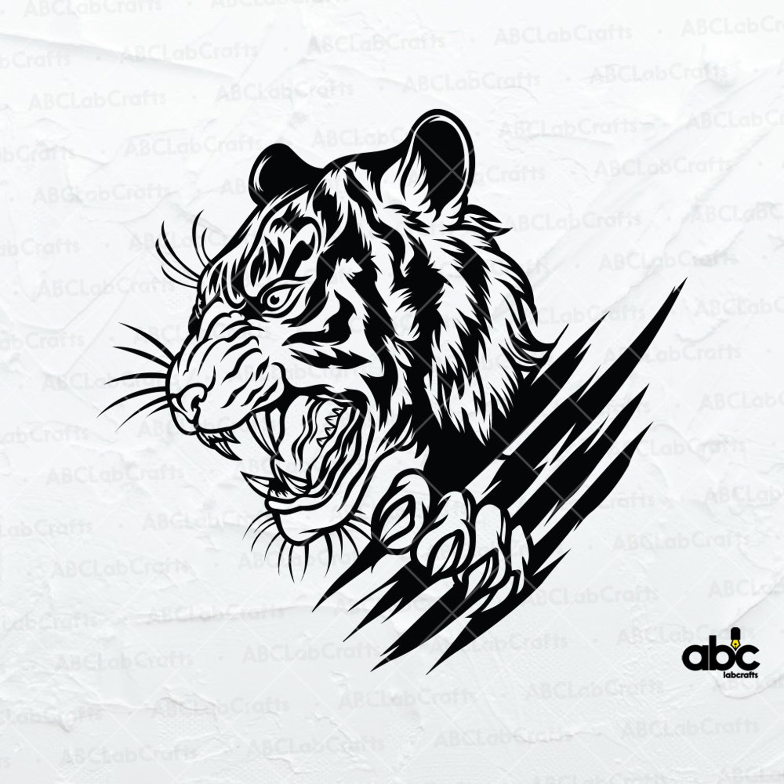 Tiger Scratch Svg File Tiger Animal Svg Tiger Look Svg Tiger Cut Files ...